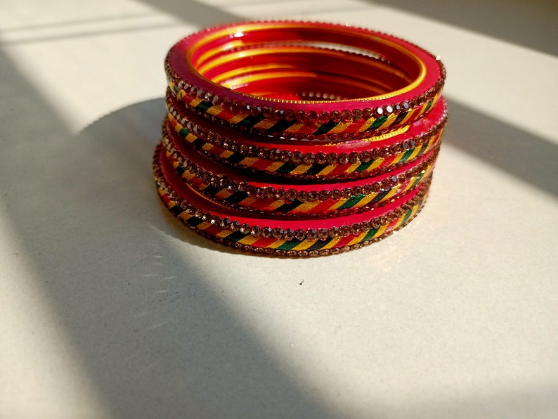 Indian Craft Lakh Bangles - Leheriya Lac Bangle for Women - Jaipuri Lac ...