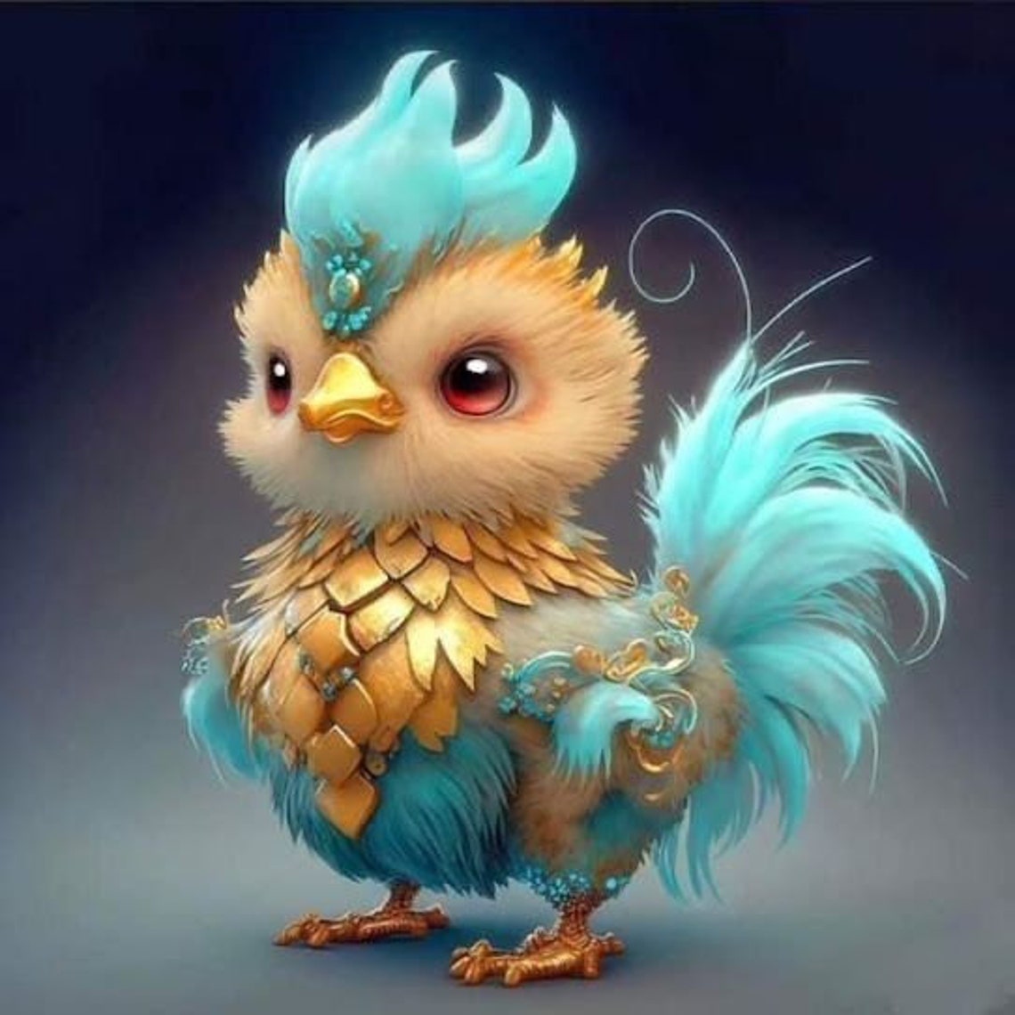 Golden Chicken Gem Collection - Etsy