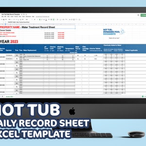 Hot Tub Daily Record Template | Water Treatment & Chemical Record ...