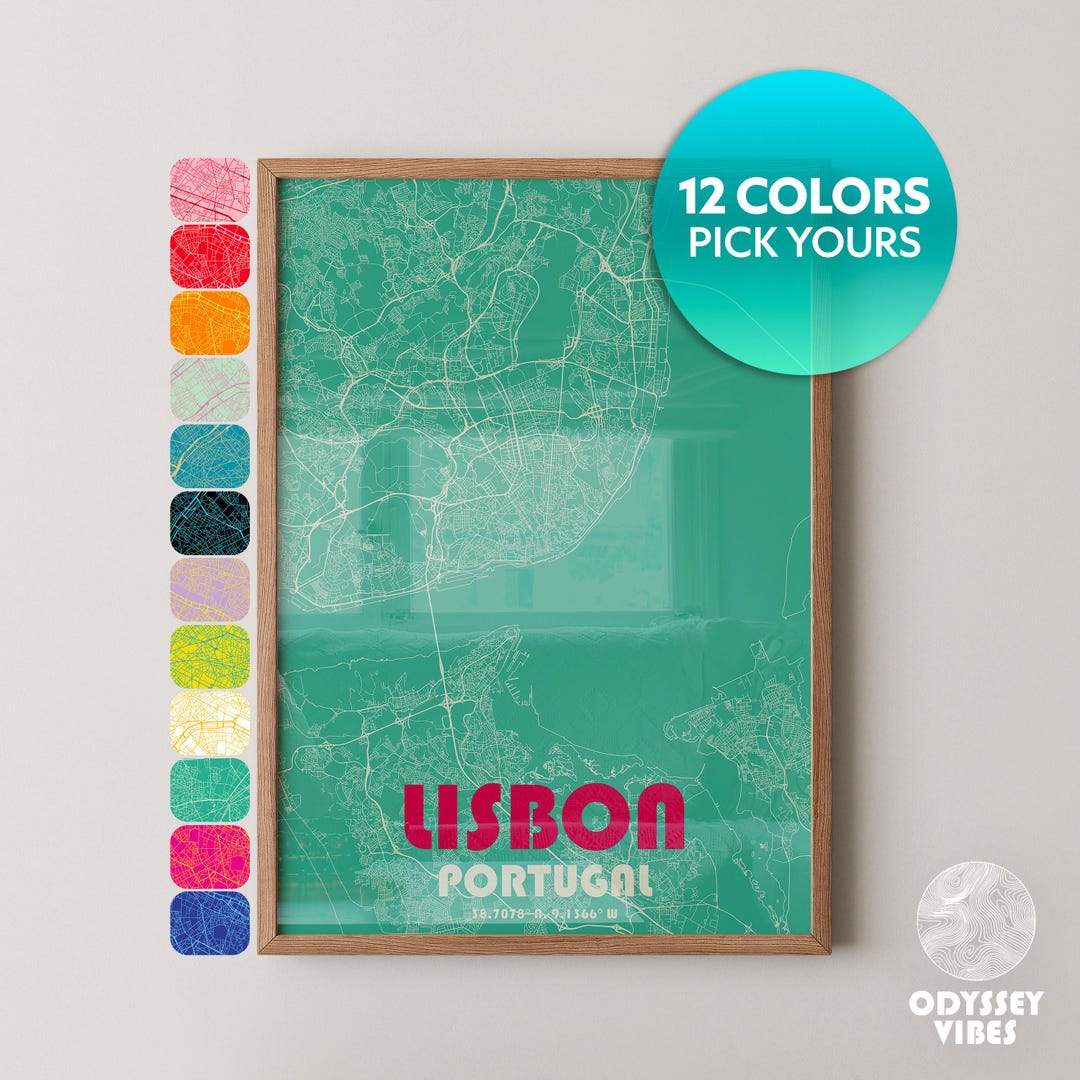 City Map Print | Choose Your City From Our Catalog and Color | Travel ...