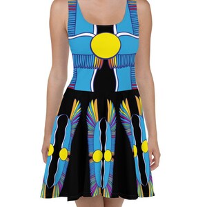 Winged Sun-disc Skater Dress - Etsy