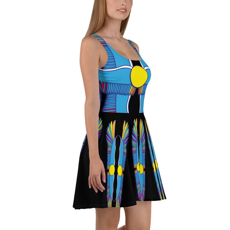 Winged Sun-disc Skater Dress - Etsy