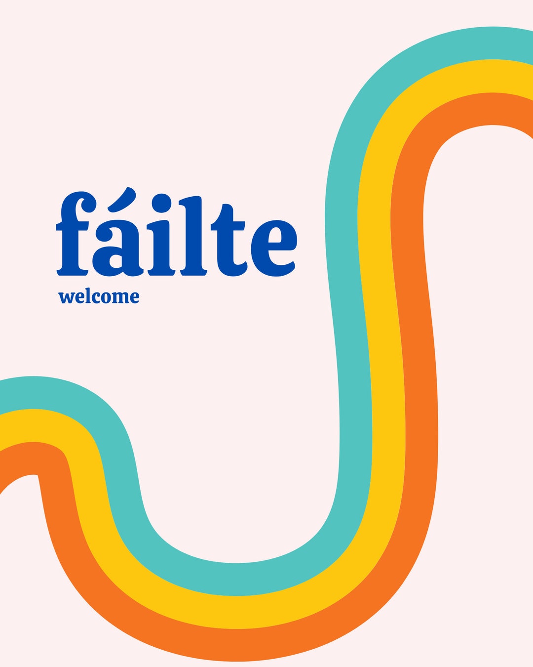 Irish Language Printable Art, Digital Download, Failte Welcome as ...