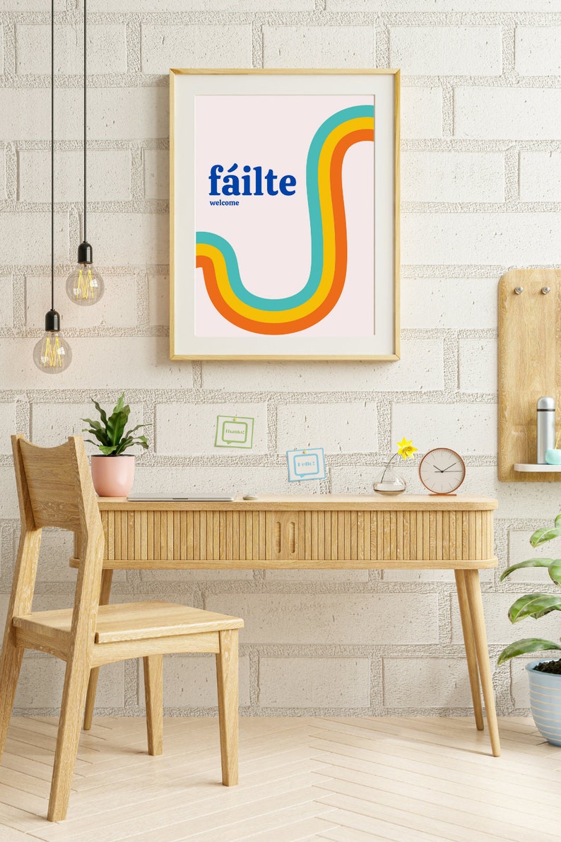 Irish Language Printable Art, Digital Download, Failte Welcome as ...