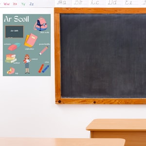 Ar Scoil - at School: Educational Poster as Gaeilge/ Irish Language ...