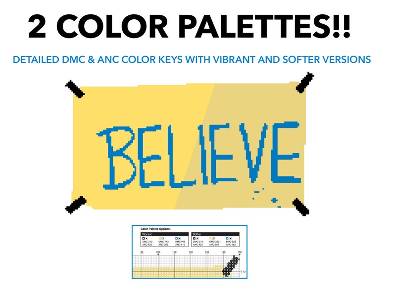 Cross Stitch Pattern believe Locker Room Sign Bundle From Ted Lasso DIY ...