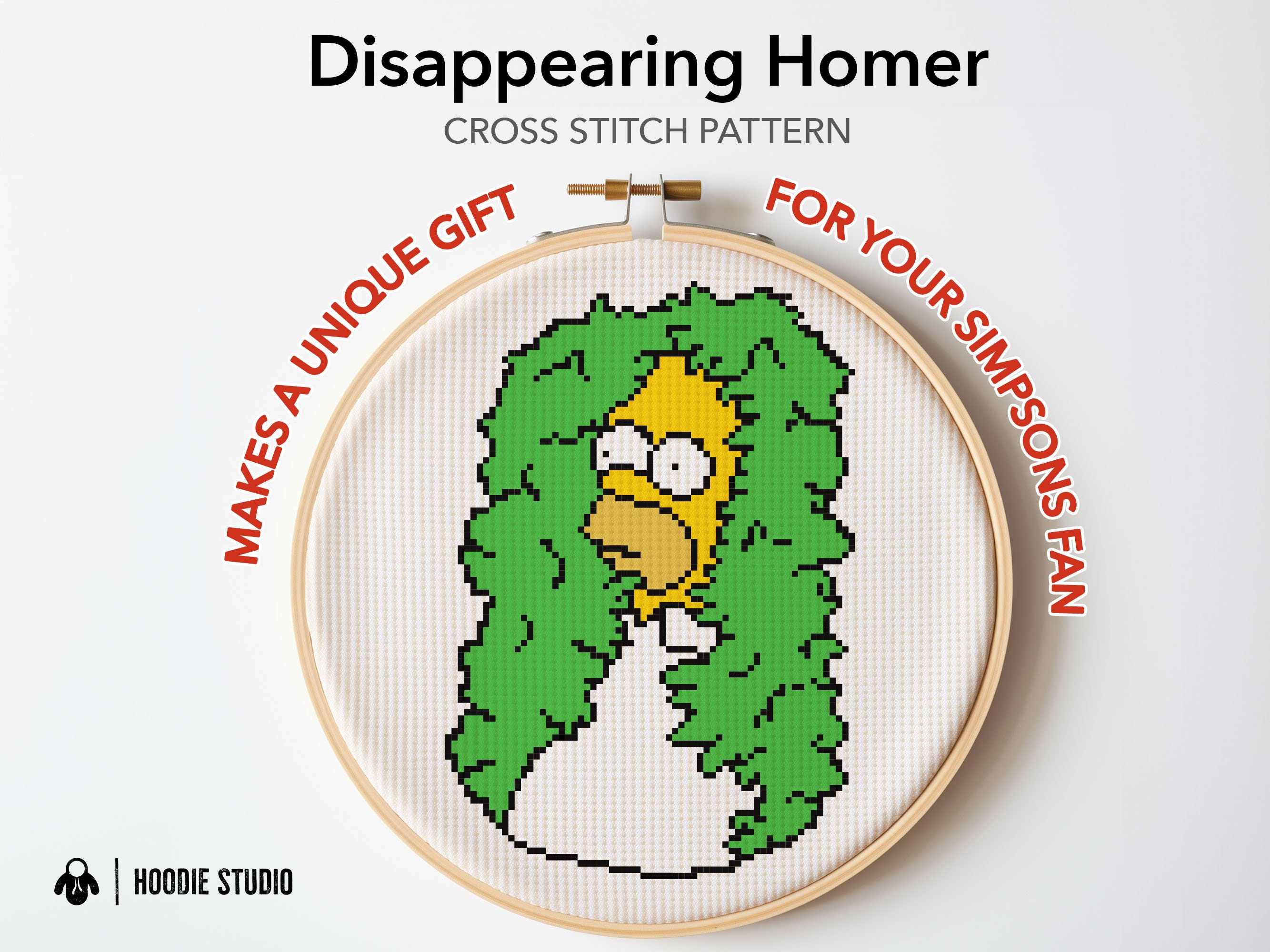 Cross Stitch Pattern: Disappearing Homer Meme DIY, Fun & Easy ...