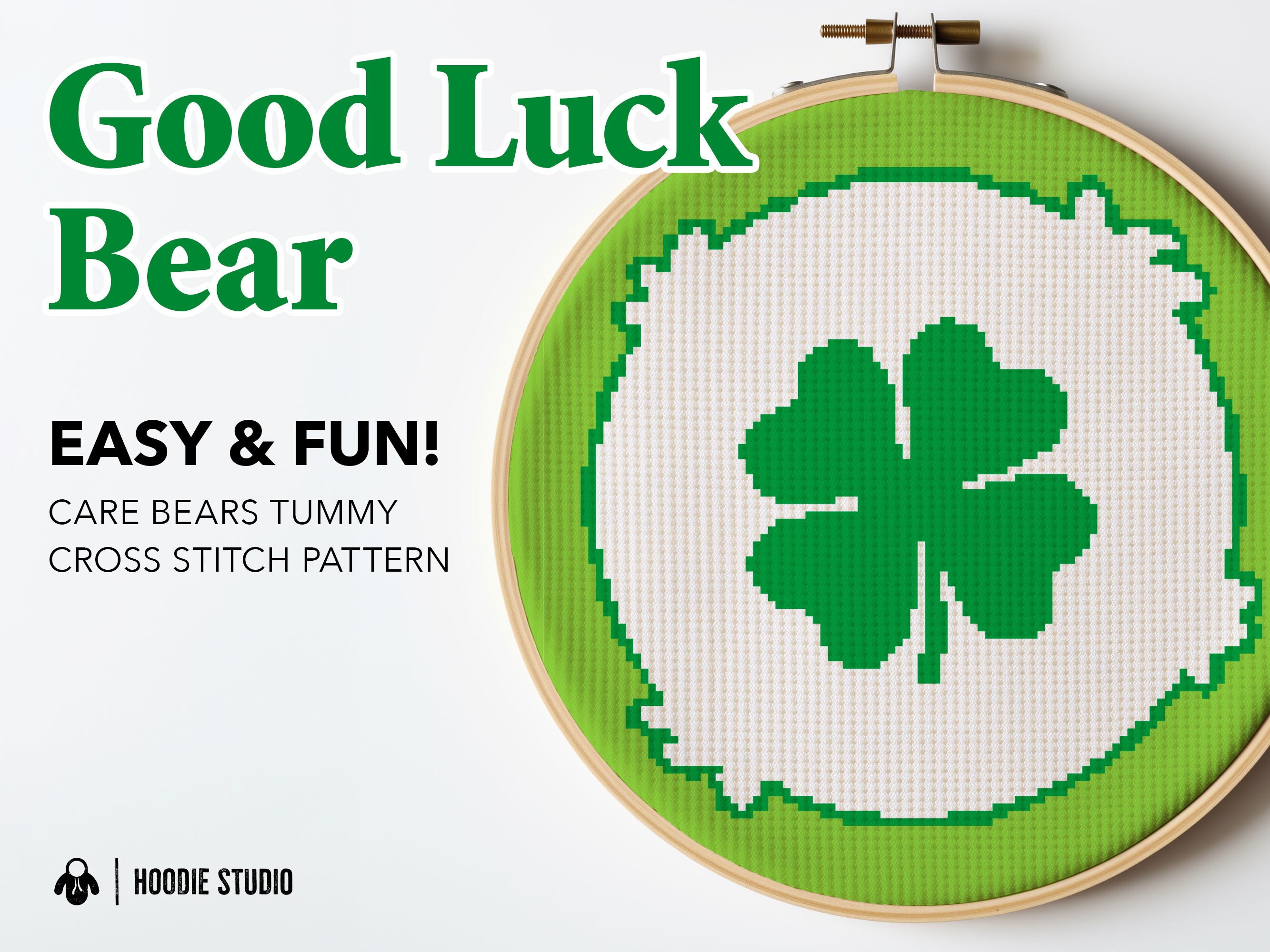 Good Luck Bear Tummy Pattern - Care Bears Easy Cross Stitch Design DIY ...
