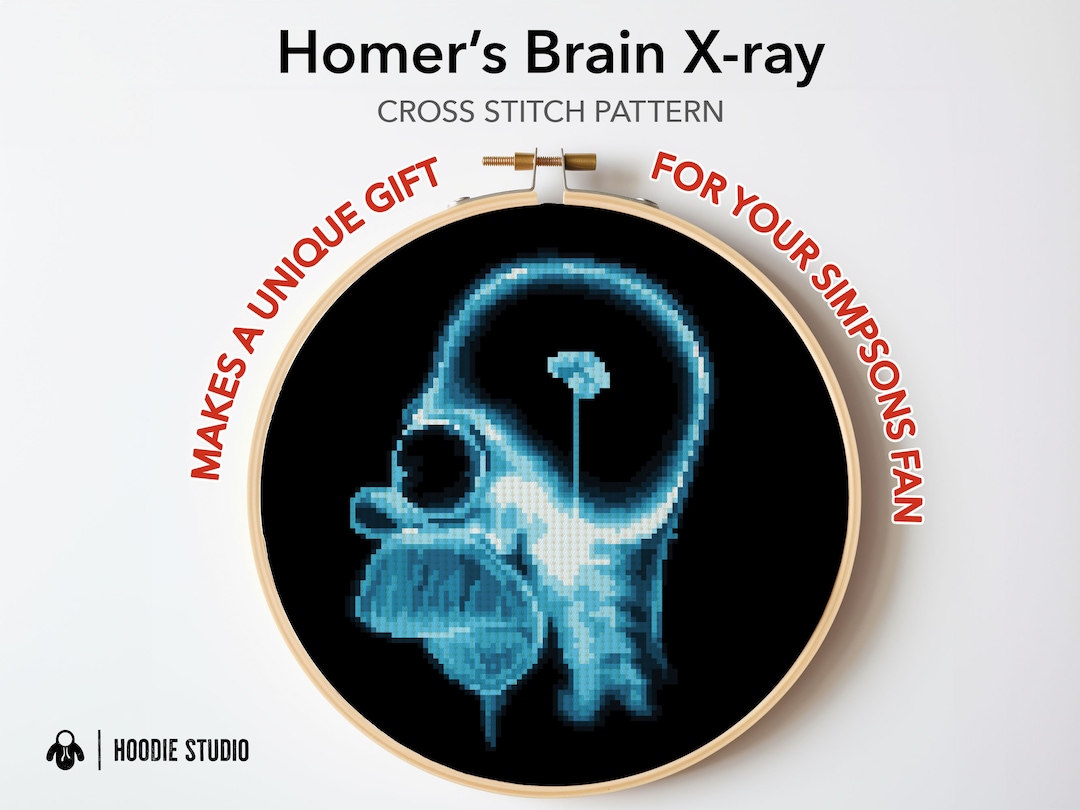 Cross Stitch Pattern: Homer Simpson X-ray - DIY Meme, Fun & Easy ...