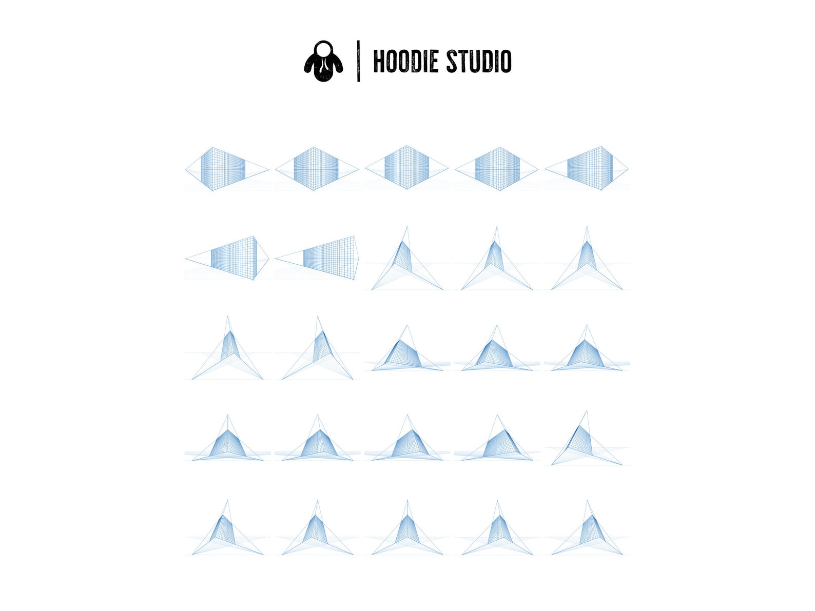 Perspective Stamp Brushes for Procreate: 1, 2, & 3 Point Grids (digital ...