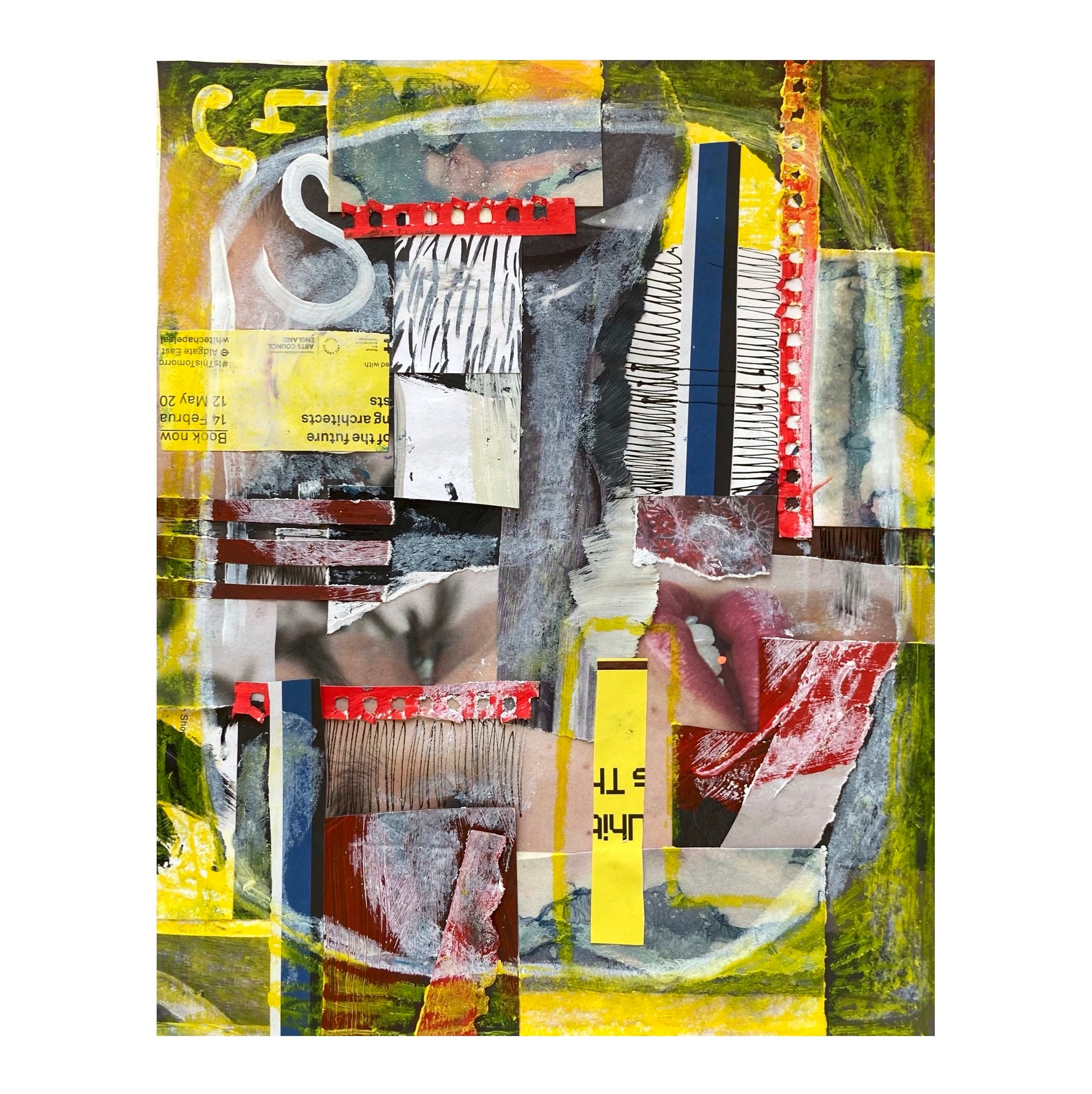 The Remnants 2023, Original Handmade Collage, Large A4 Abstract Collage ...