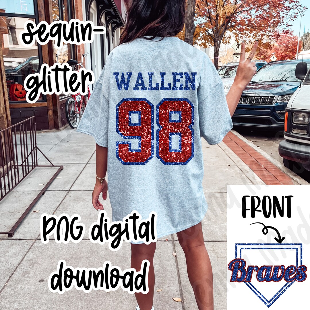 Glitter Sequin Wallen 98 Sublimation PNG File- Braves-trendy ...