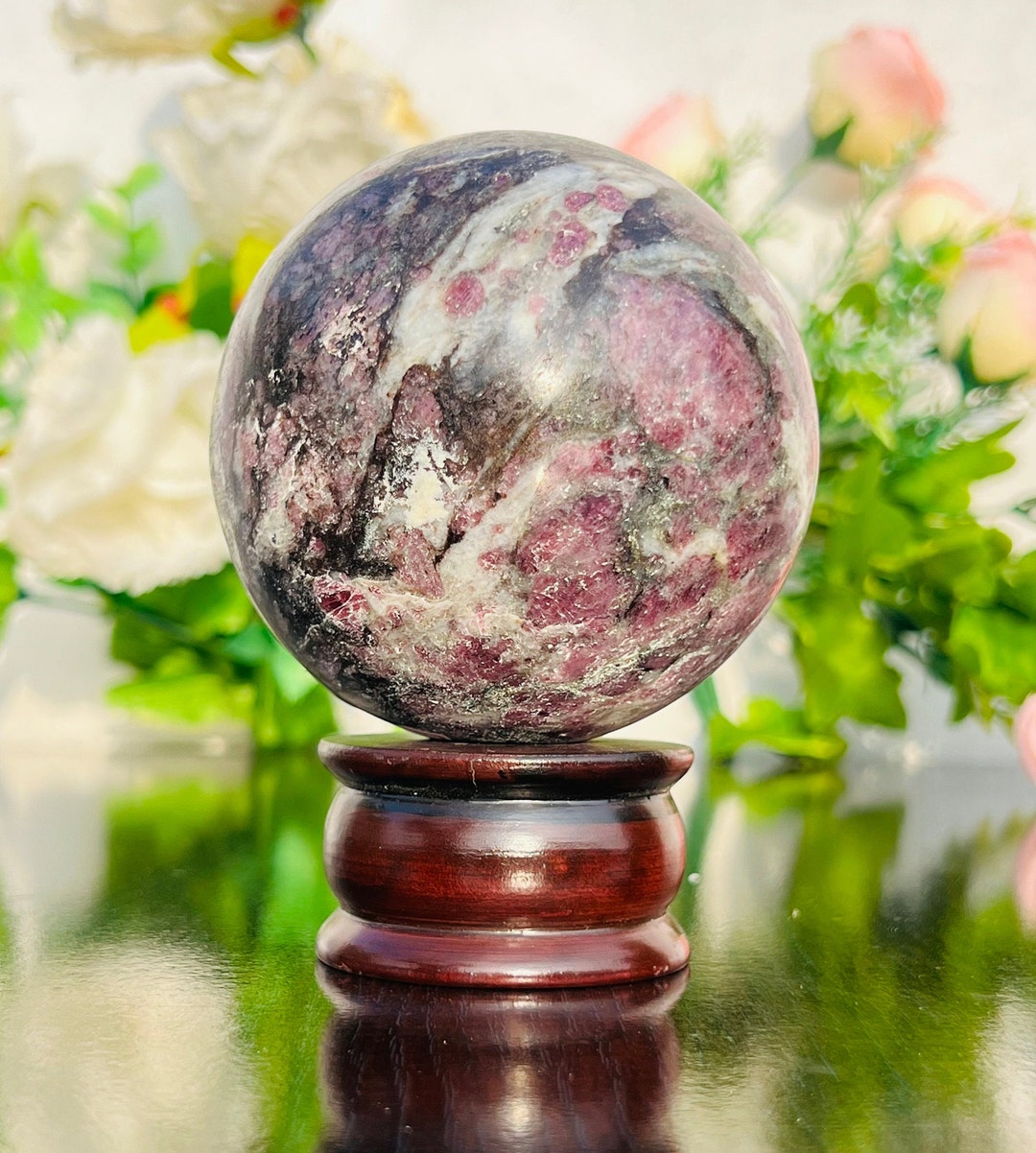 90MM Natural Pink Ruby Matrix | Aura Metaphysical Meditation | Ruby ...