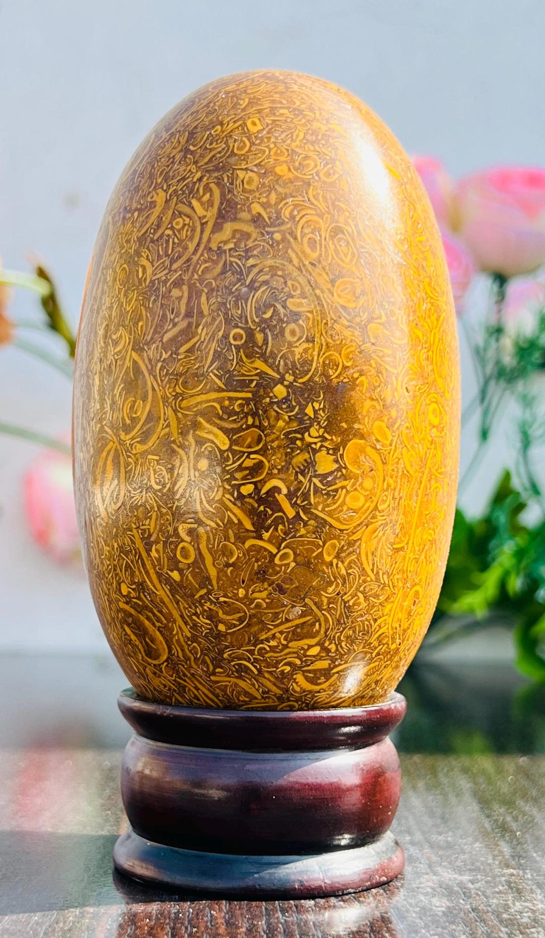Mariam Jasper Lingam: Calligraphy Jasper Power Stone, 130MM - Etsy