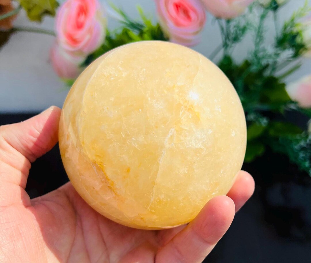 Himalayan Golden Quartz Sphere: Metaphysical Healing Stone (92MM) - Etsy
