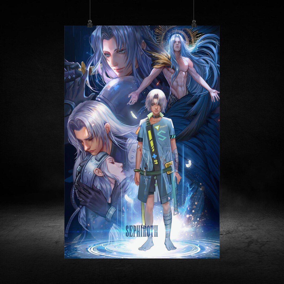 Sephiroth FF7 Manga Poster Anime Poster Wall Poster Printed Poster ...