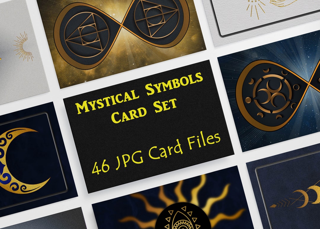 Digitally Download and Print Your Own Mystical Symbols Card Set - Etsy