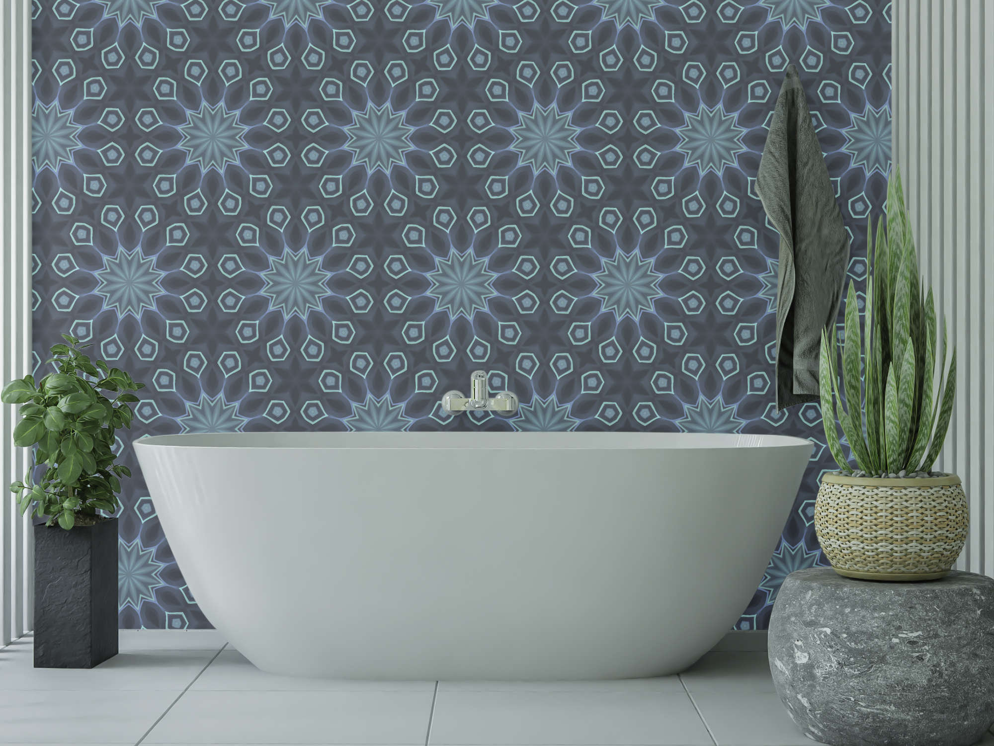 Sapphire Persian Star Surface Pattern Seamless Tile Digital Paper Wall ...