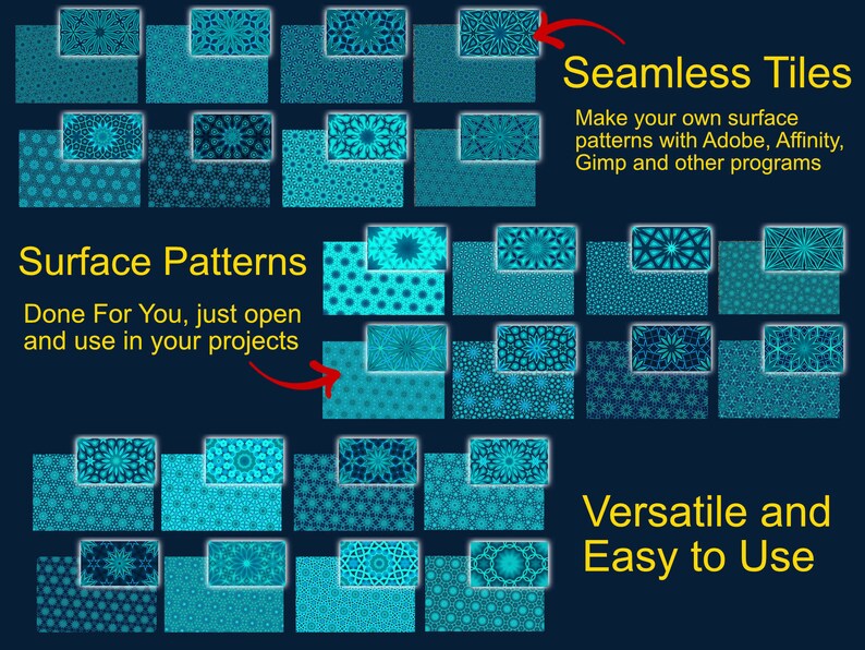 Sapphire Persian Star Surface Pattern Seamless Tile Digital Paper Wall ...