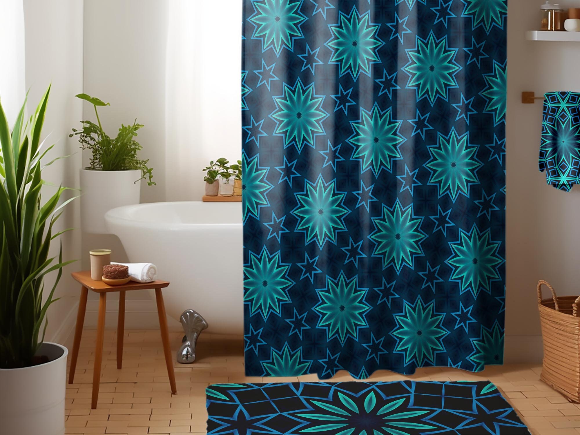 Sapphire Persian Star Surface Pattern Seamless Tile Digital Paper Wall ...
