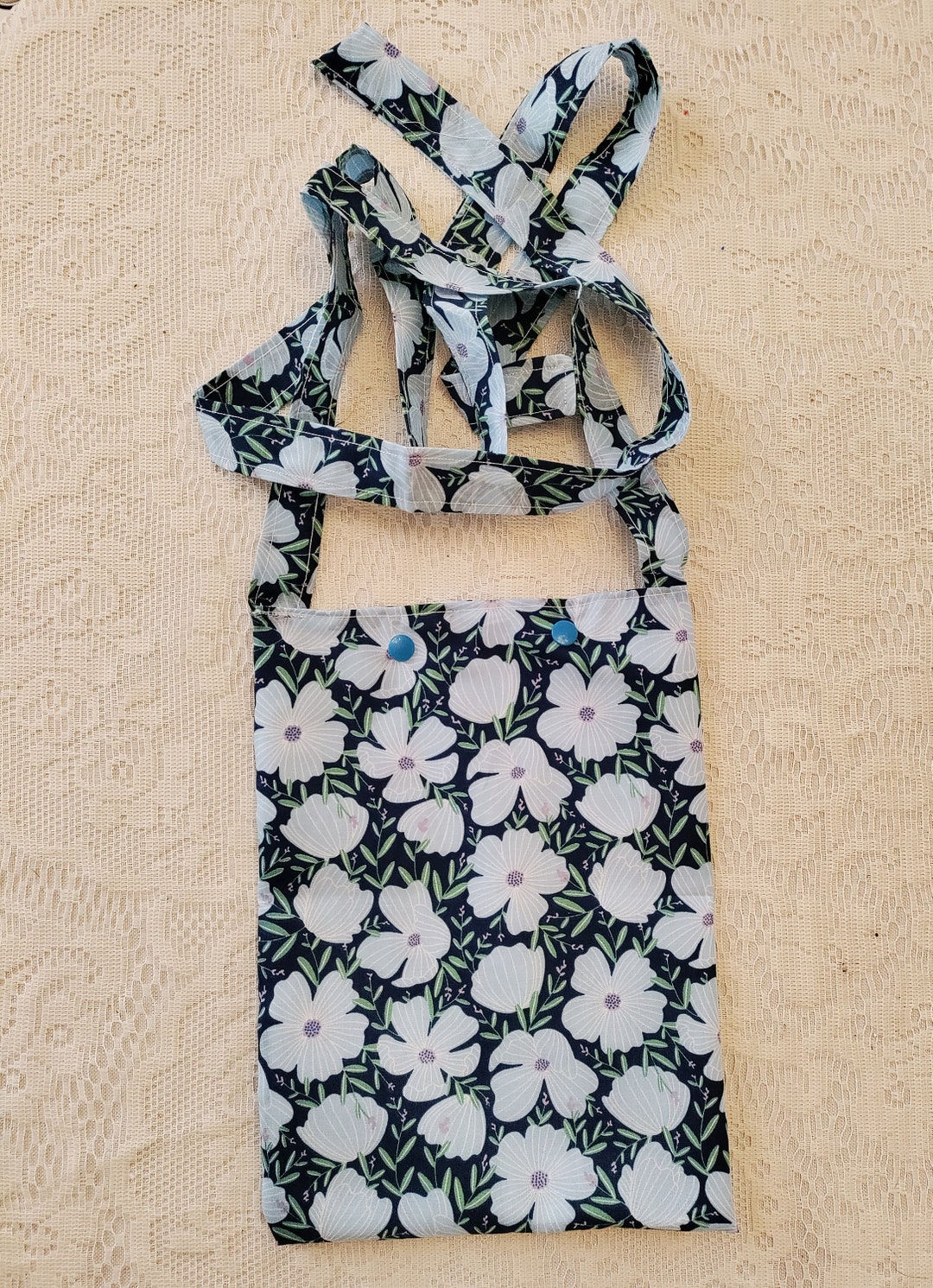 Blue Floral Syringe Driver Bag, Medical Bag, Feeding Tube, Medical ...