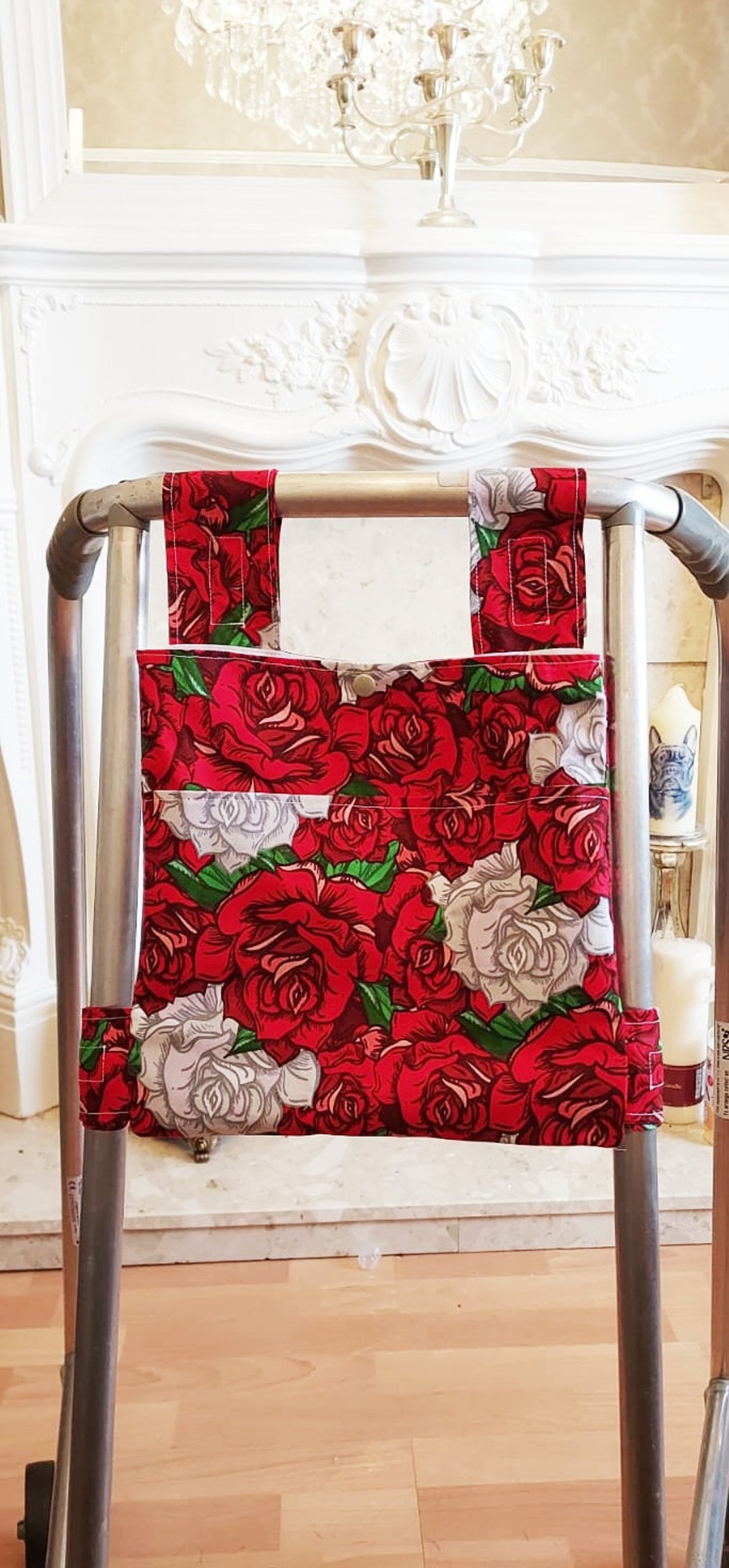 Red Rose Zimmer Frame Bag, Walking Frame Bag, Accessories, Walking Aid ...