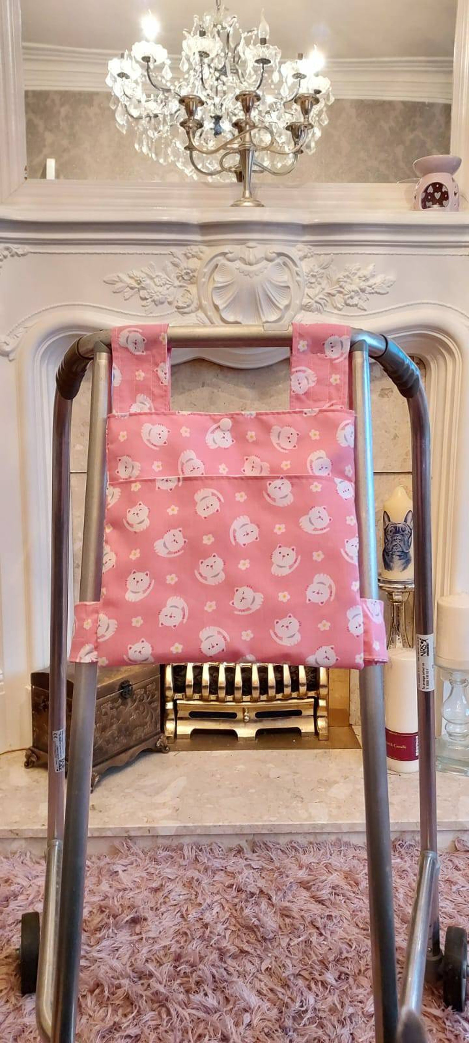 Pink Kitty Zimmer Frame Bag, Walking Frame Bag, Accessories, Walking ...
