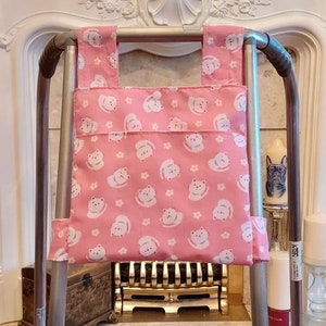 Pink Kitty Zimmer Frame Bag, Walking Frame Bag, Accessories, Walking ...