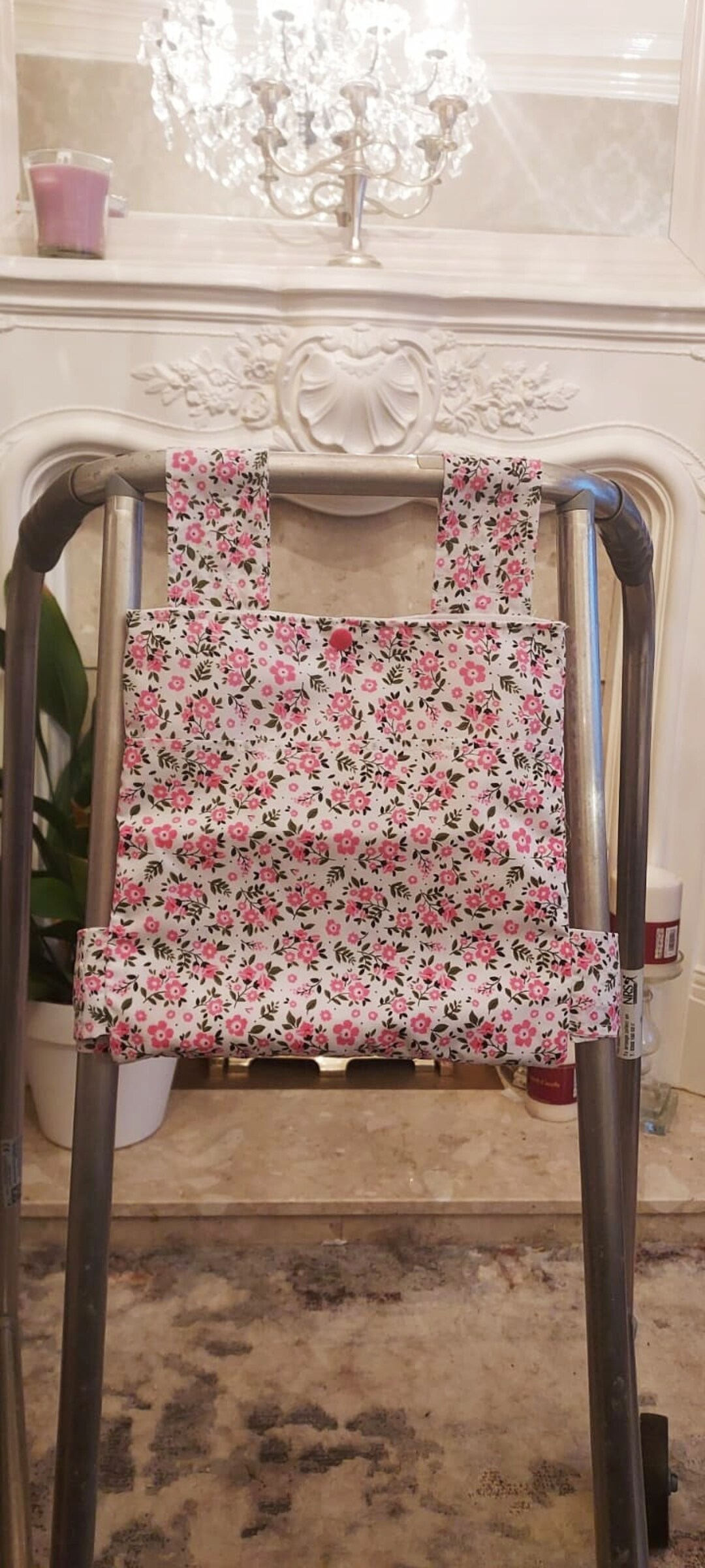 Pink Floral Zimmer Frame Bag Walking Frame Bag Accessories - Etsy