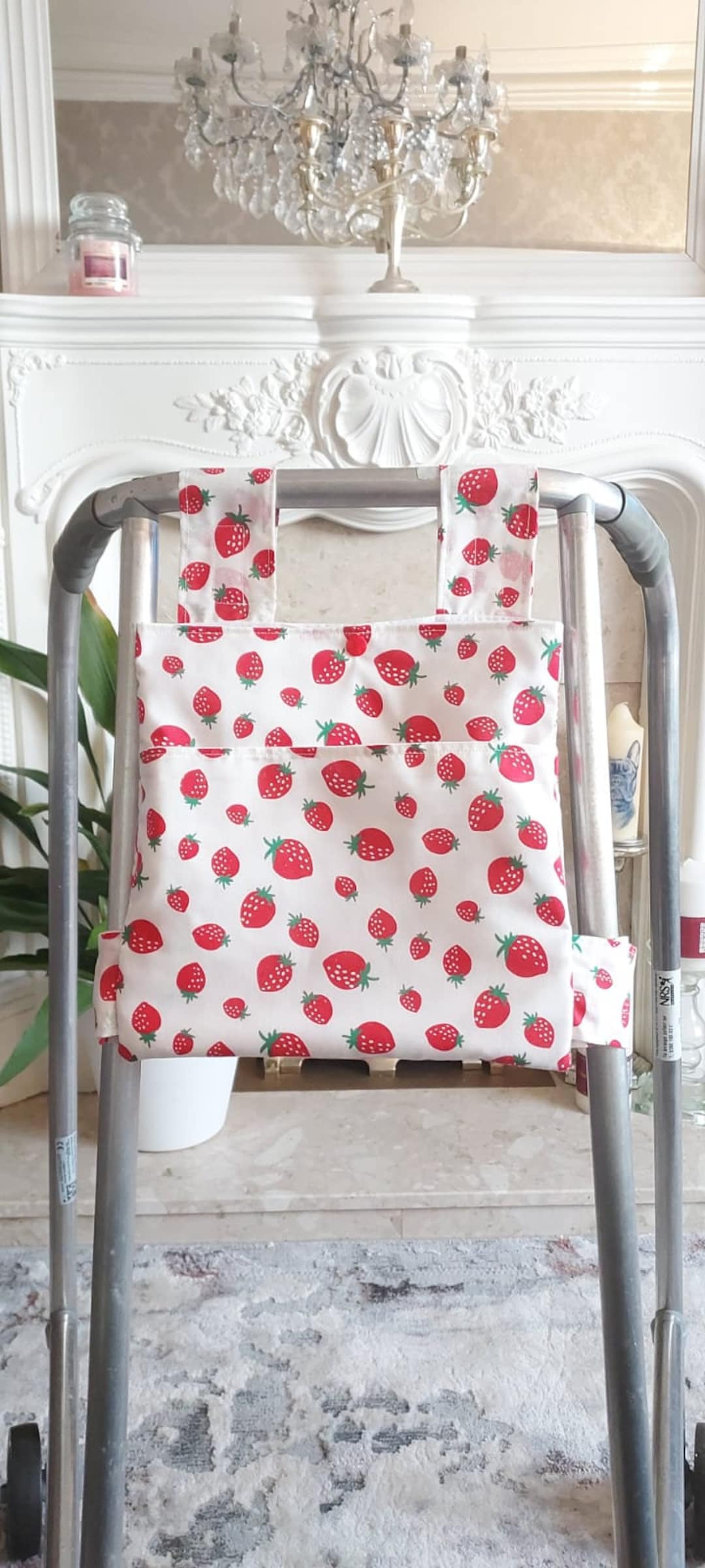 Strawberry Zimmer Frame Bag, Walking Frame Bag, Accessories, Walking ...