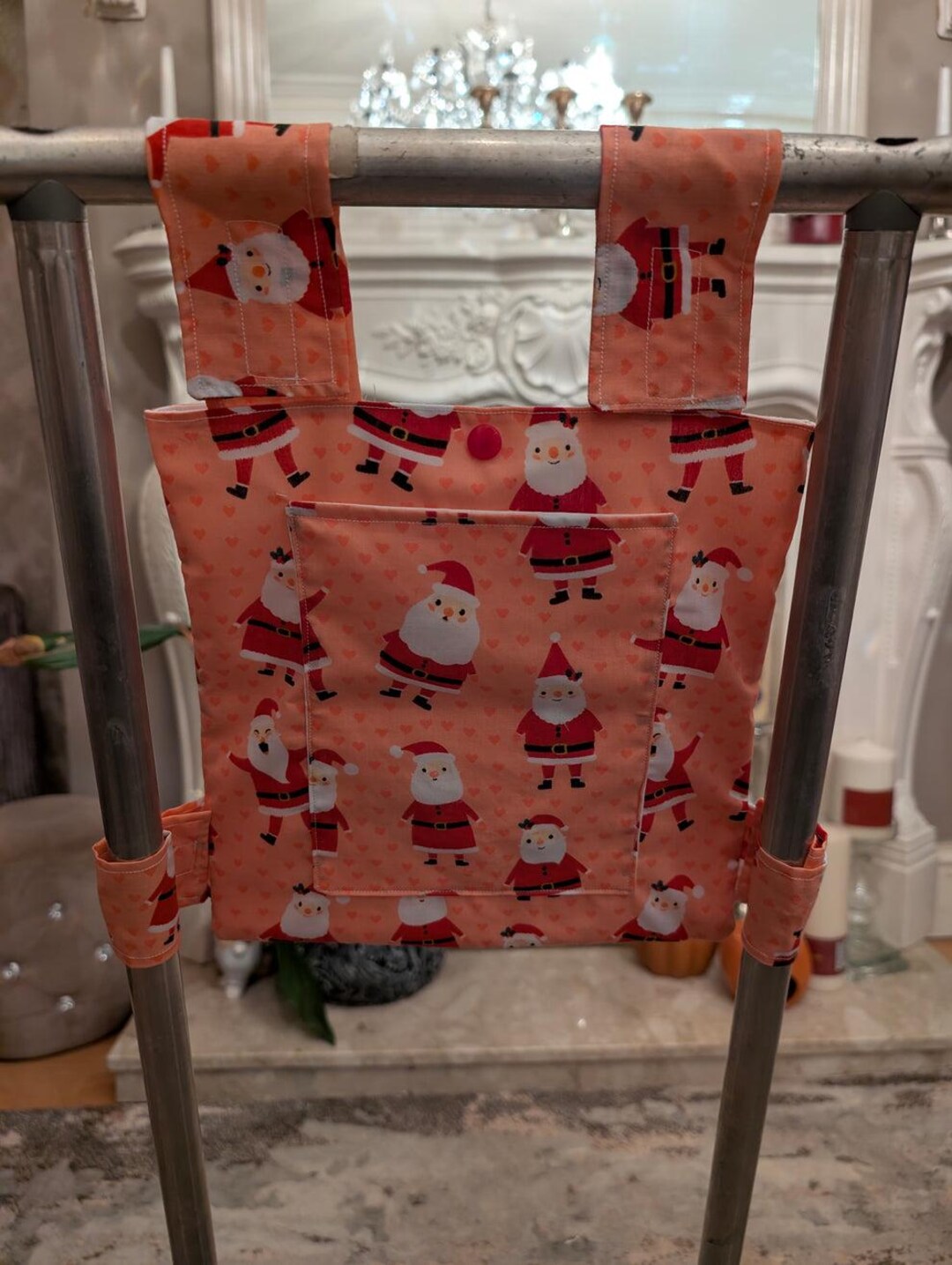 Pink Santa Zimmer Frame Bag, Walking Frame Bag, Accessories, Walking ...