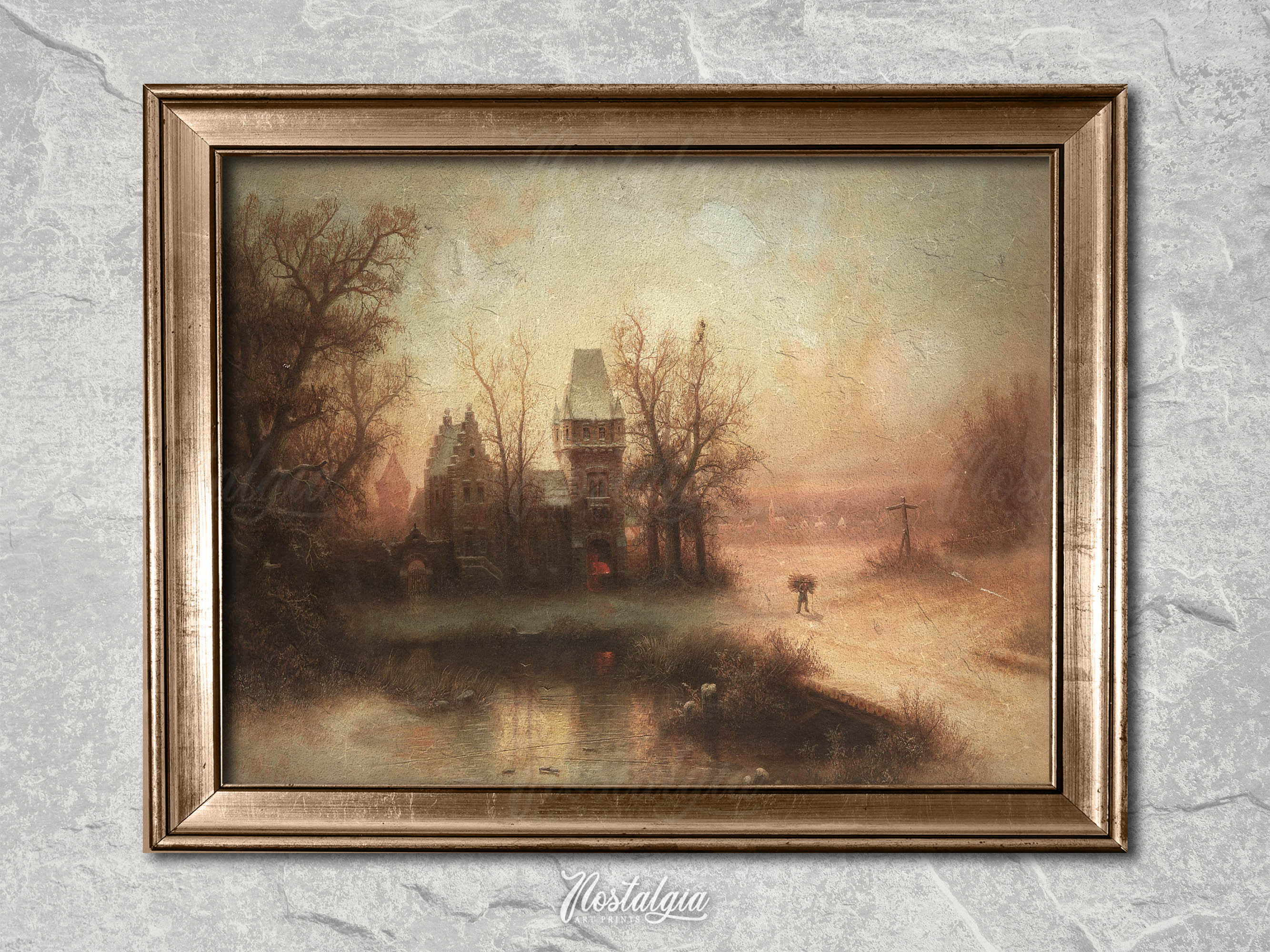 Vintage Moody Painting | Gothic Oil Painting | Landscape Wall Art ...
