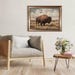 Antique Buffalo Painting PRINTABLE Wall Art Western Print, Digital ...