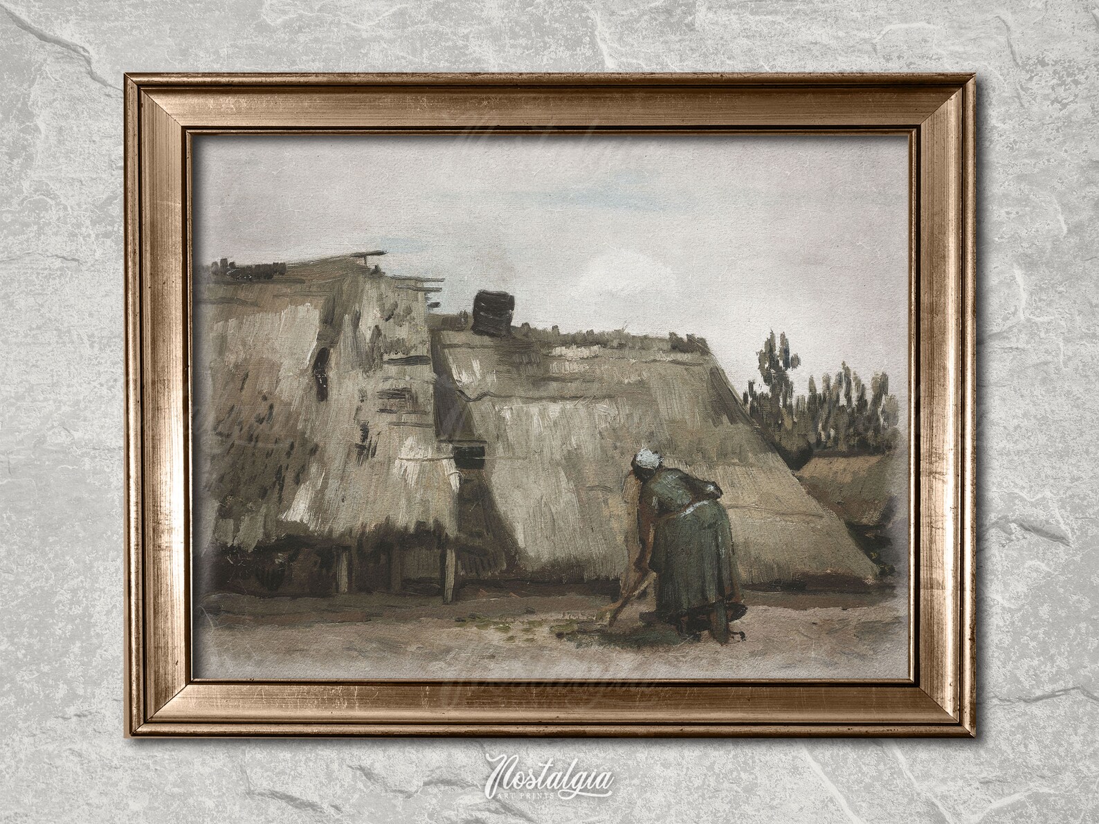 Portrait Painting Woman Portrait Print Villager Painting - Etsy