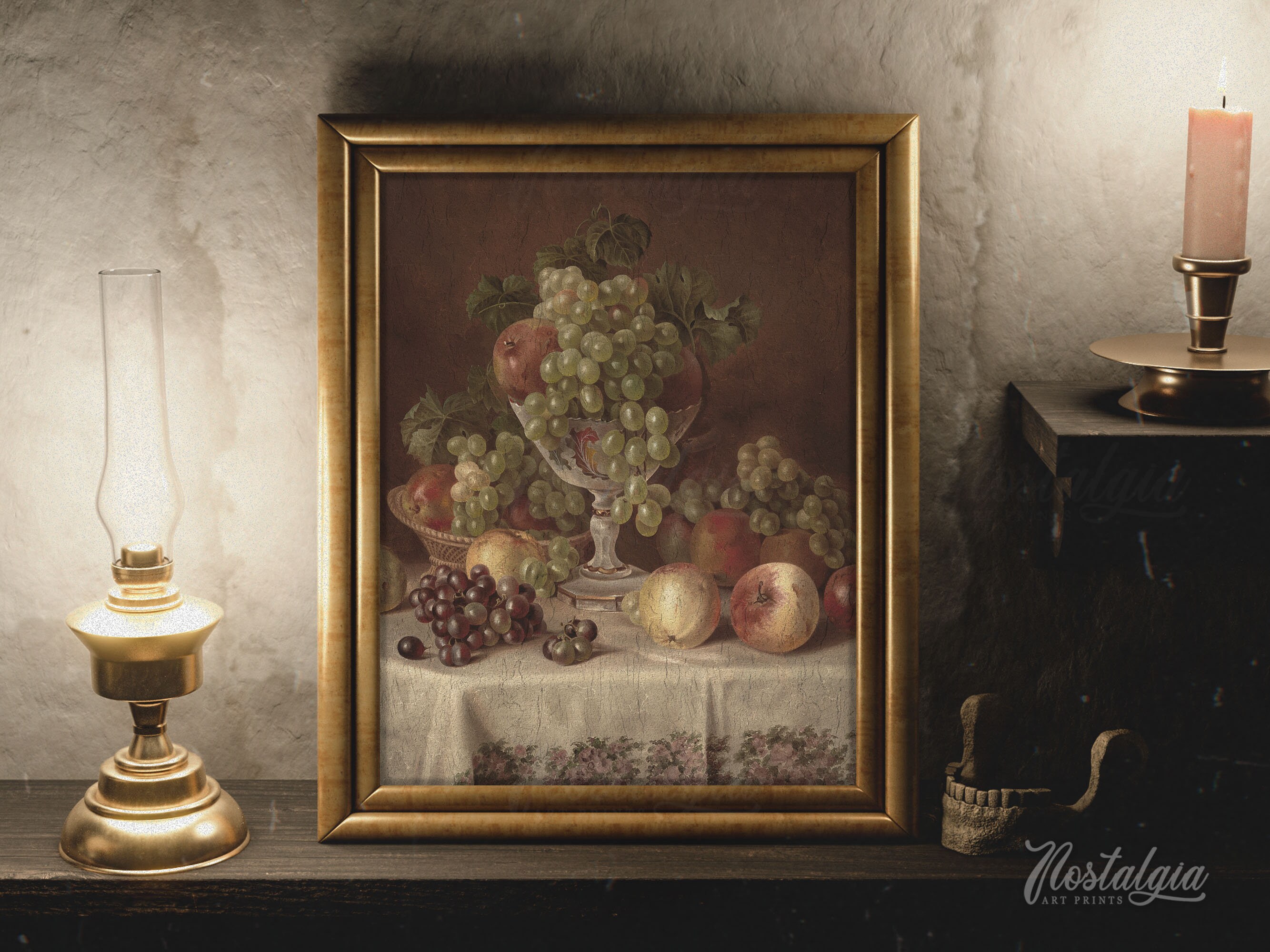 Vintage Still Life Painting Rustic Wall Decor PRINTABLE Downloadable ...