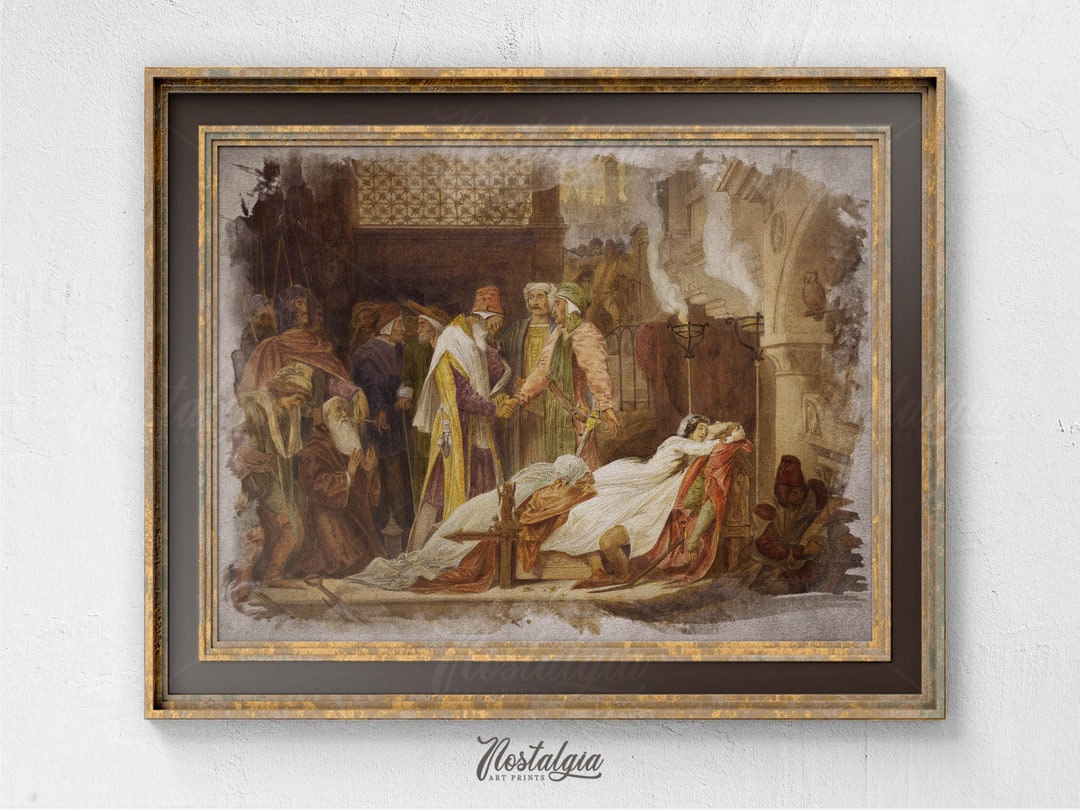 Romeo and Juliet Painting | History Print | Antique Wall Art| Printable ...