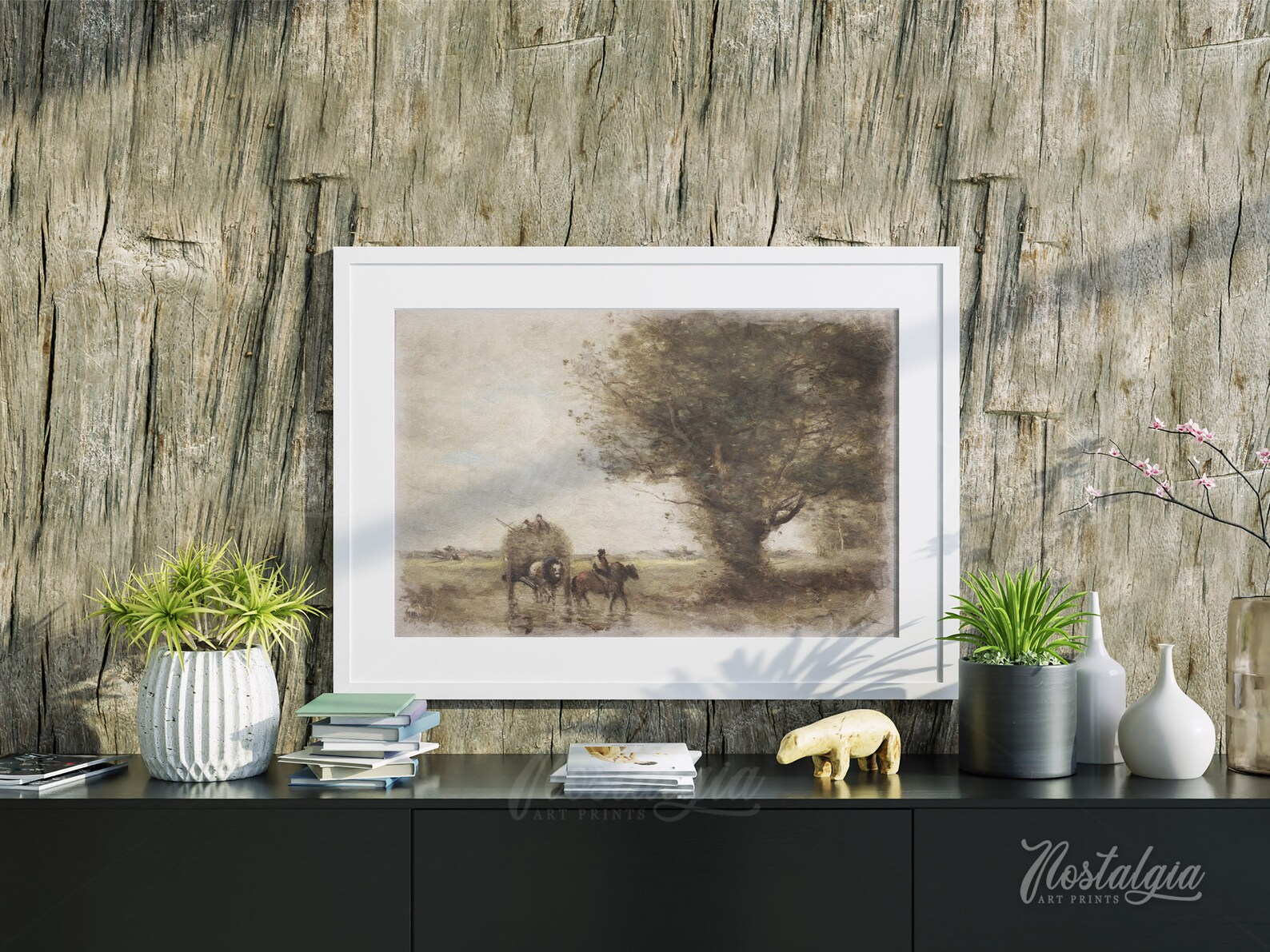 Farmers Painting Villager Print Neutral Oil Painting Antique Wall Decor ...
