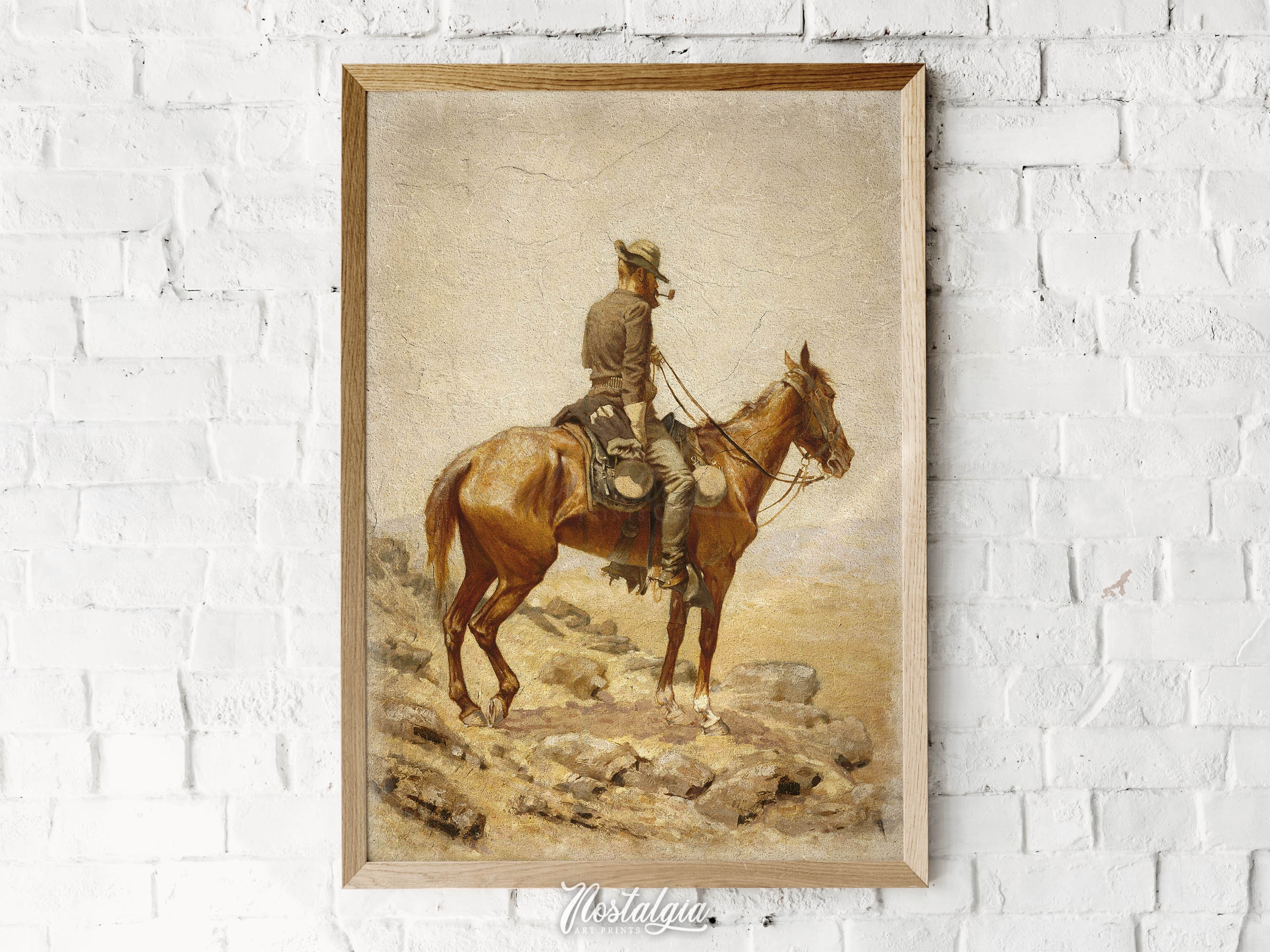 Vintage Cowboy Print | Rustic Wall Art | Western Painting | Printable ...