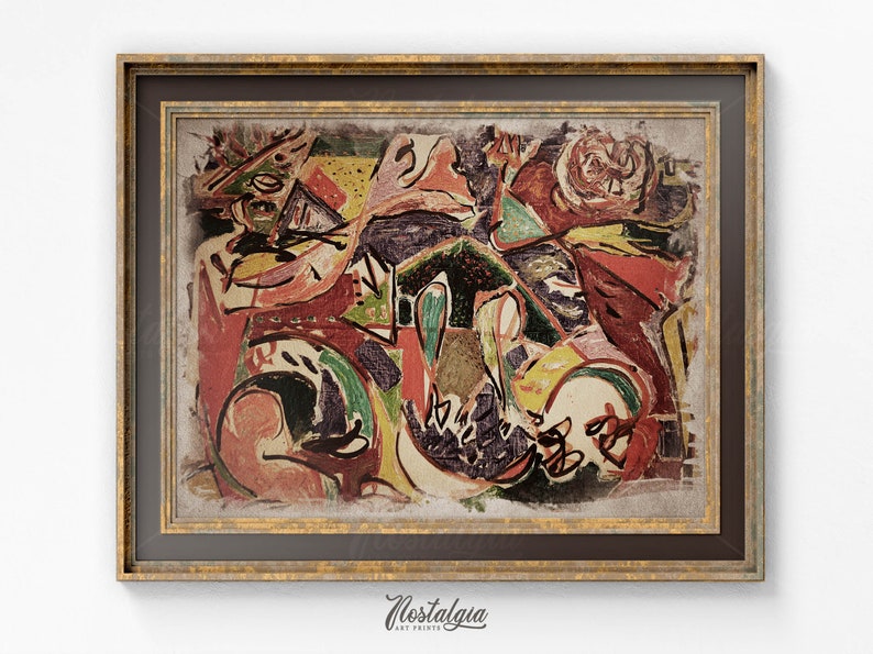 Vintage Abstract Painting | Splash Print | Printable Artwork | 109 - Etsy