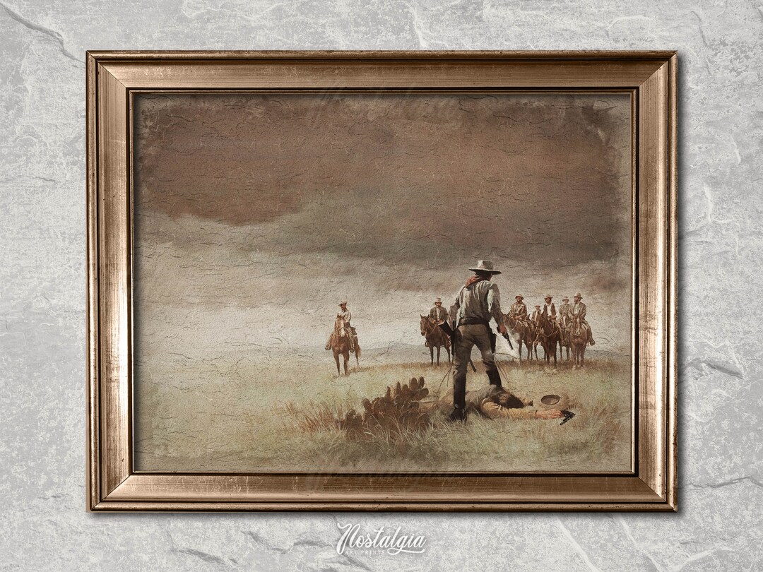 Cowboy Digital Print | Antique Wall Decor | Western Poster | Southwest ...