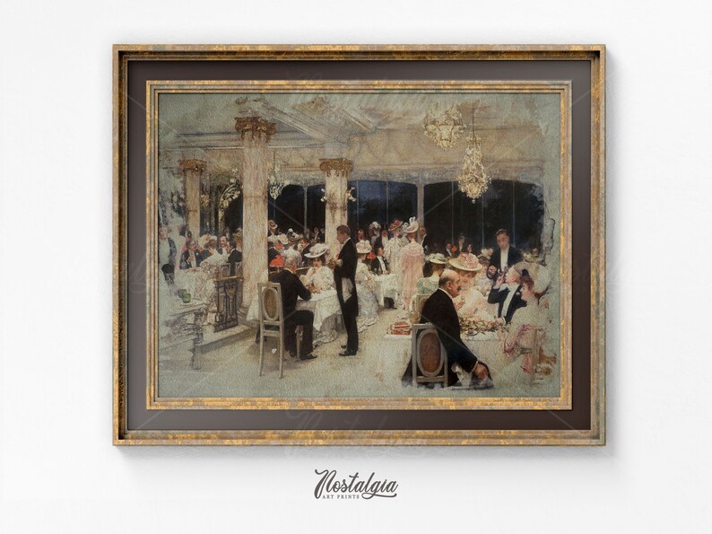 Vintage People Painting | Classicism Art Movement Print | Digital ...