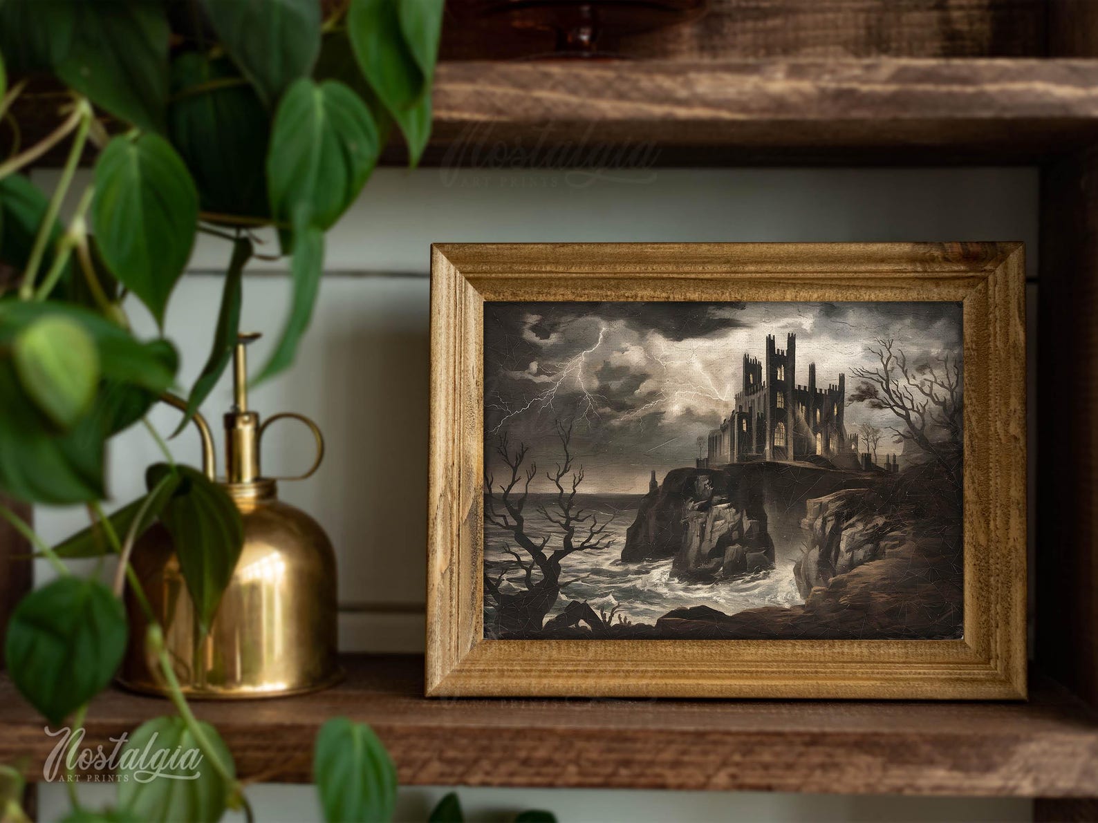 Gothic Oil Painting, Vintage Horror Print, Moody Landscape, Antique ...