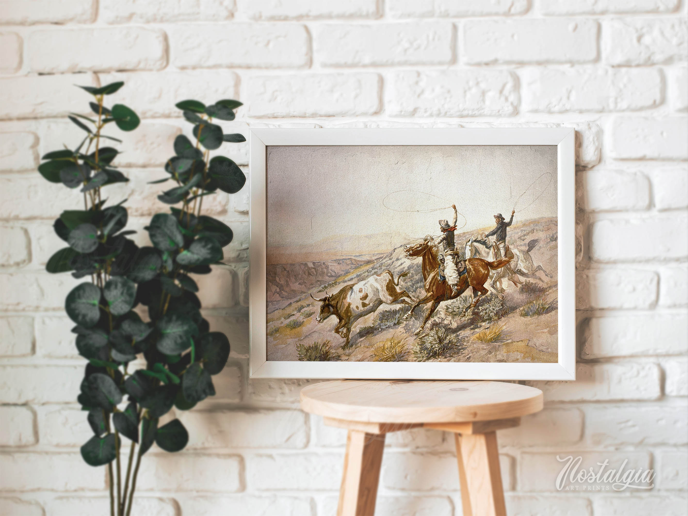 American Western Art | Vintage Painting | Horse Riders Print | Cowboy ...