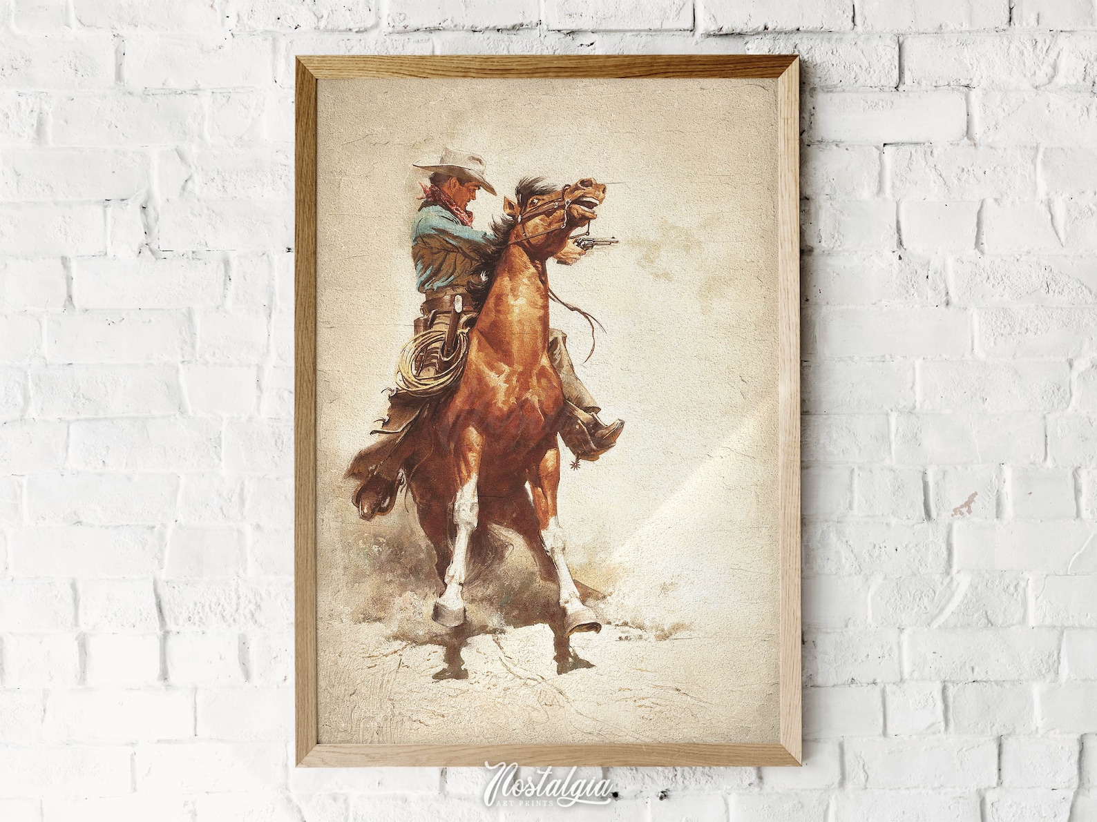 Cowboy Oil Painting | Vintage Western Art | Southwest Art | Antique ...