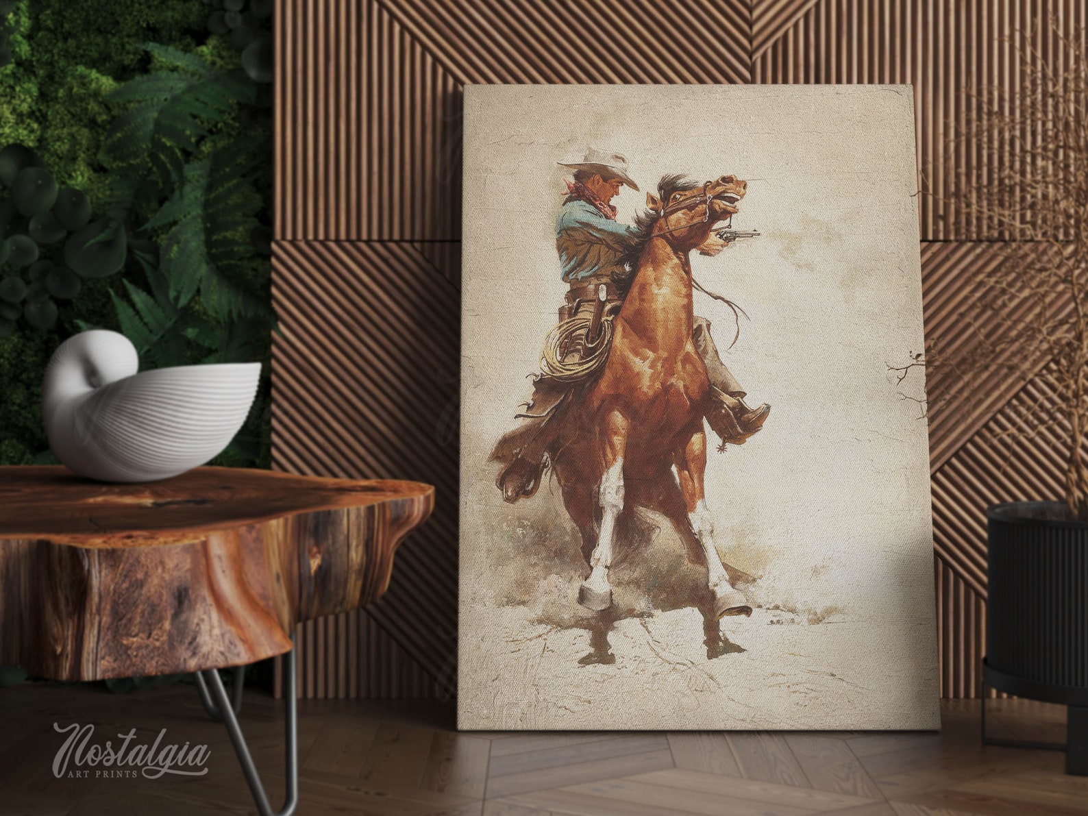 Cowboy Oil Painting | Vintage Western Art | Southwest Art | Antique ...
