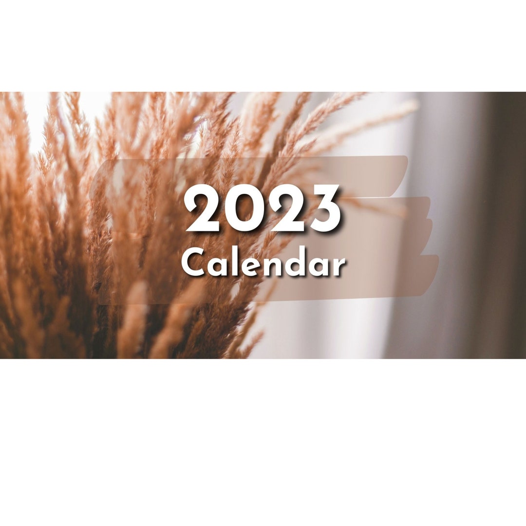 Beige Cream Scripture Calendar 2023| 2023 Calendar Printable| 2023 ...