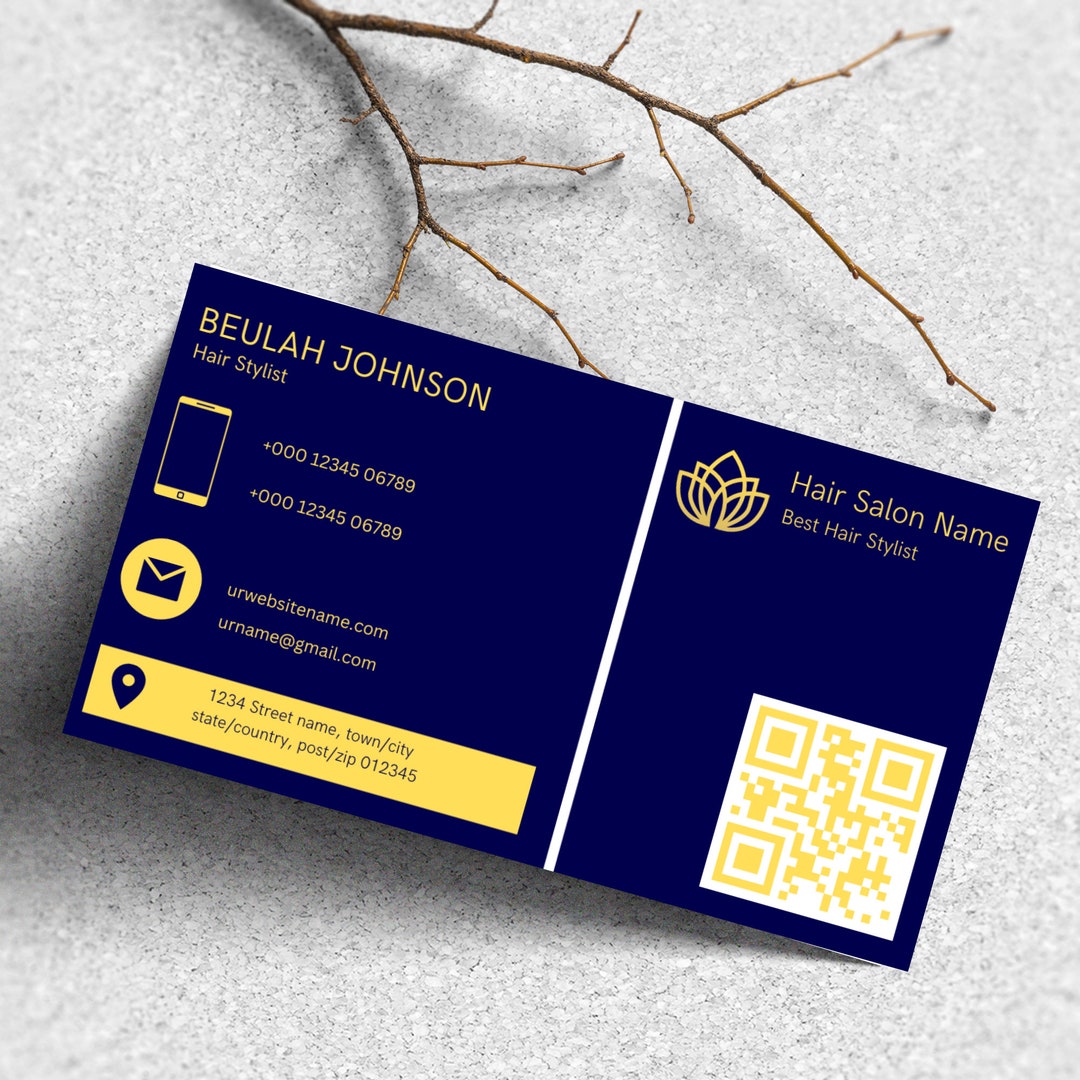 Customizable QR Code Business Cards|professional Handmade Business ...
