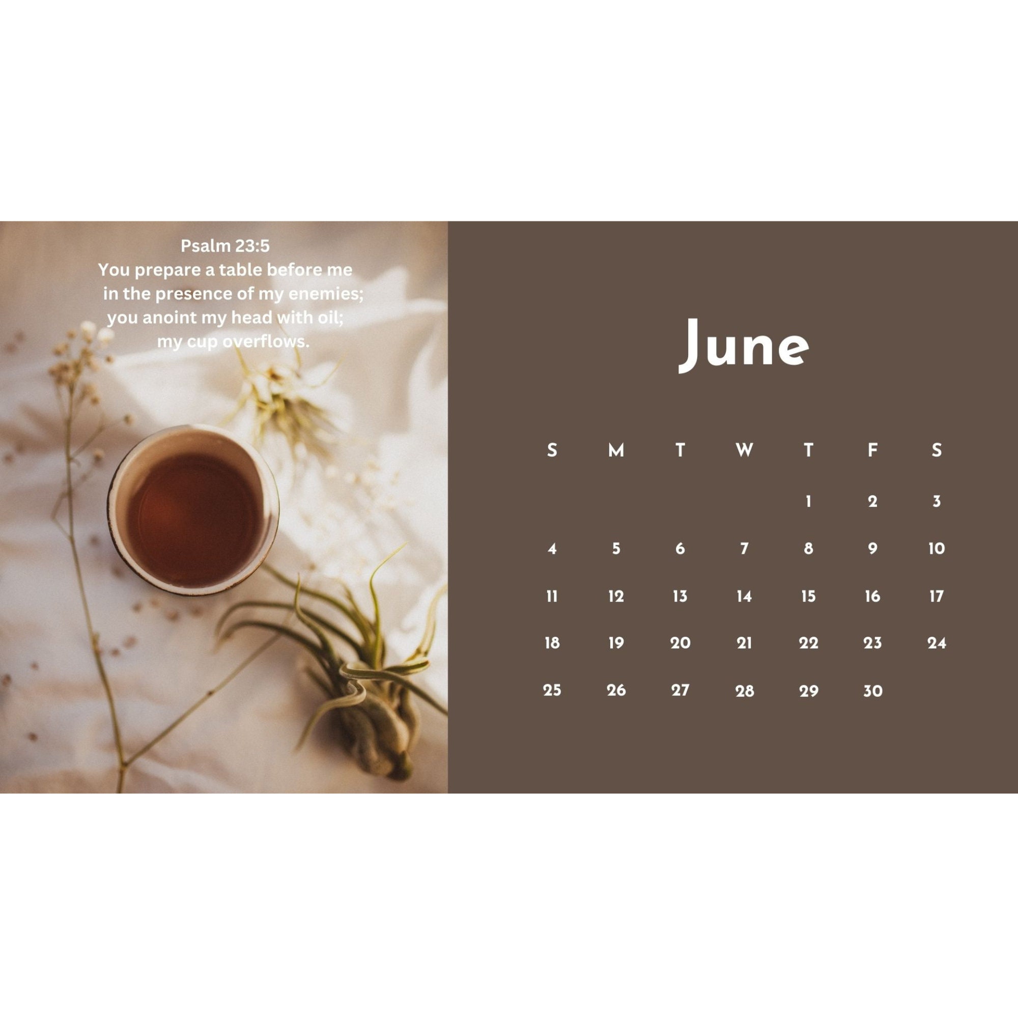 Beige Cream Scripture Calendar 2023| 2023 Calendar Printable| 2023 ...