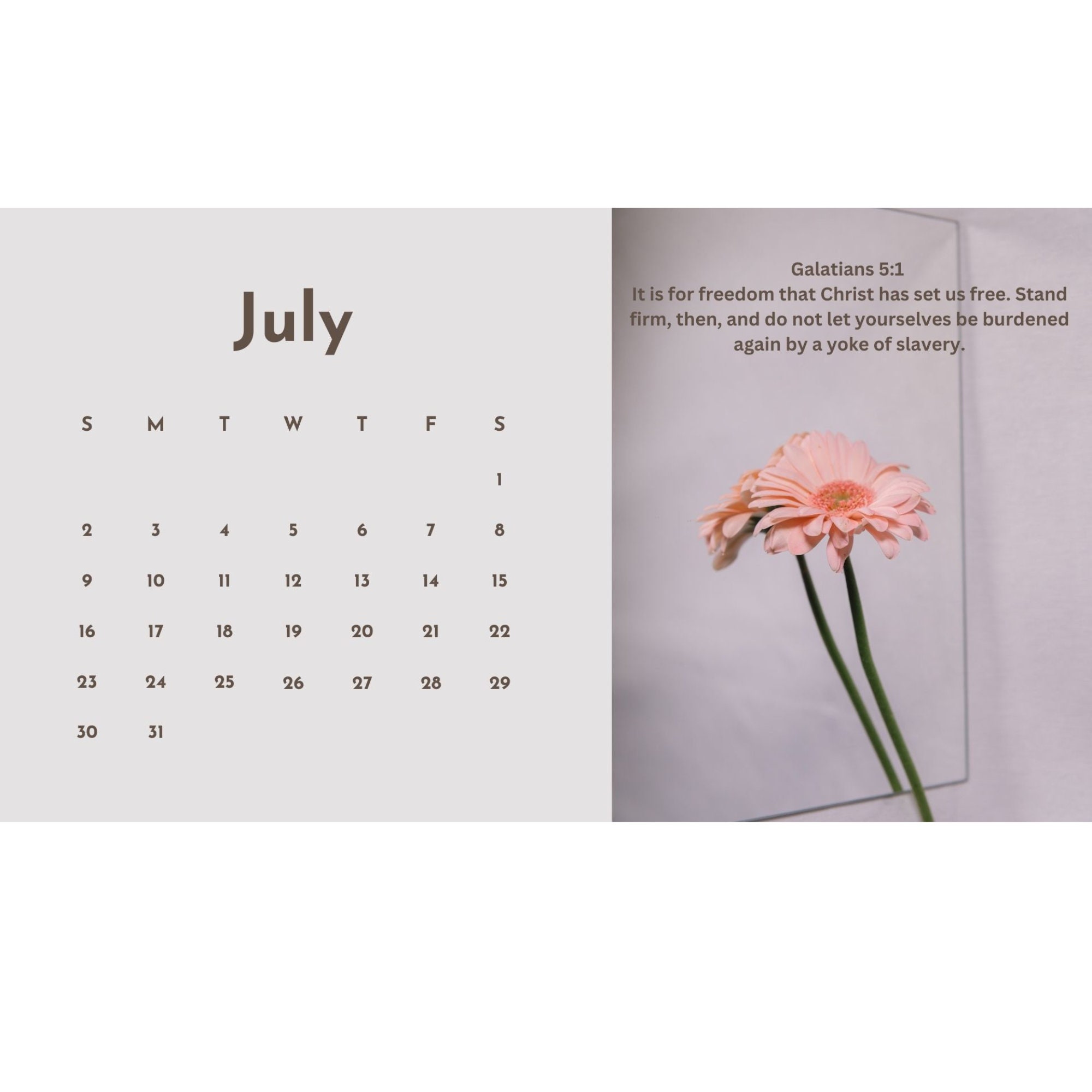Beige Cream Scripture Calendar 2023 2023 Calendar Printable 2023 ...
