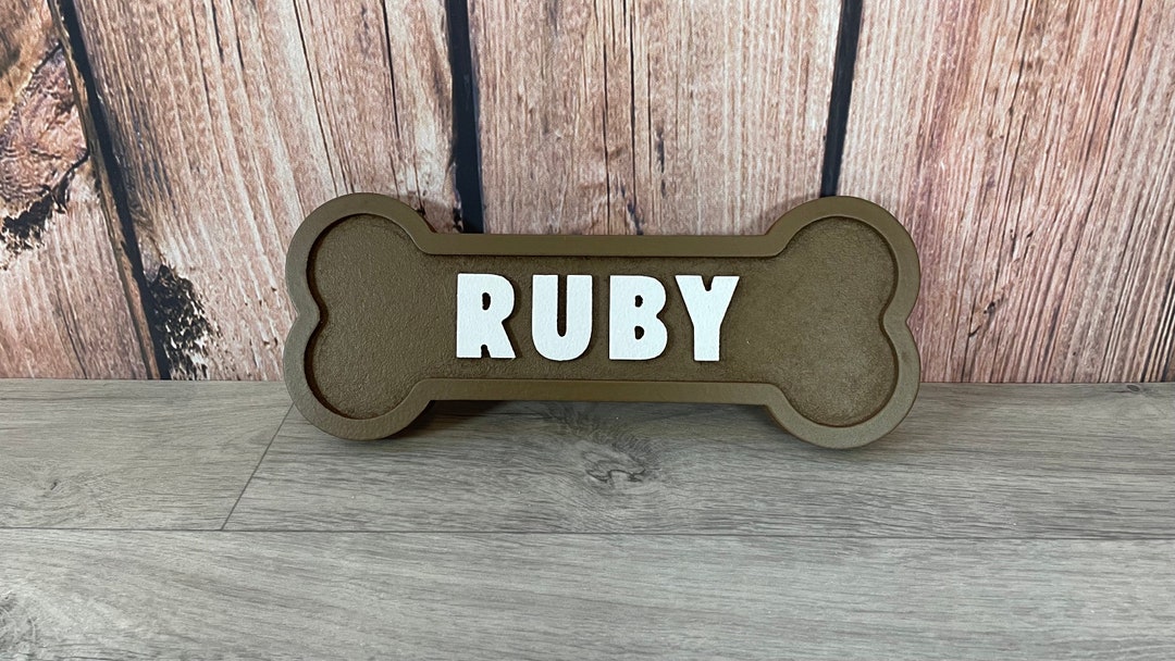Personalized Dog Bone Plaque: Hand-painted Customizable Name - Etsy
